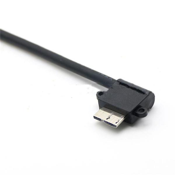 Quality Micro B USB 3.0 Charging Cable 0.25m Micro Elbow Right Curved for sale