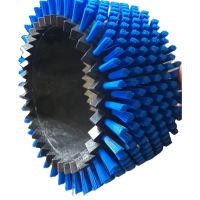 Quality Industrial Interlocking Cylinder Brush Gear Type Combined Roller Brush for sale