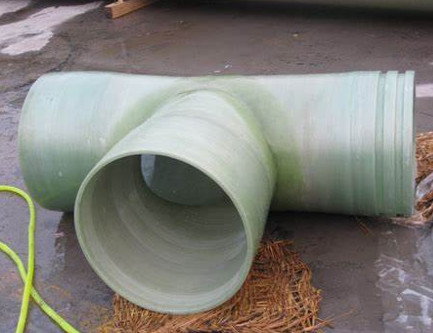 Quality Three Way Four Way Fiberglass Pipe Elbow Tee FRP GRP Equal And Reducing Tees 6m for sale