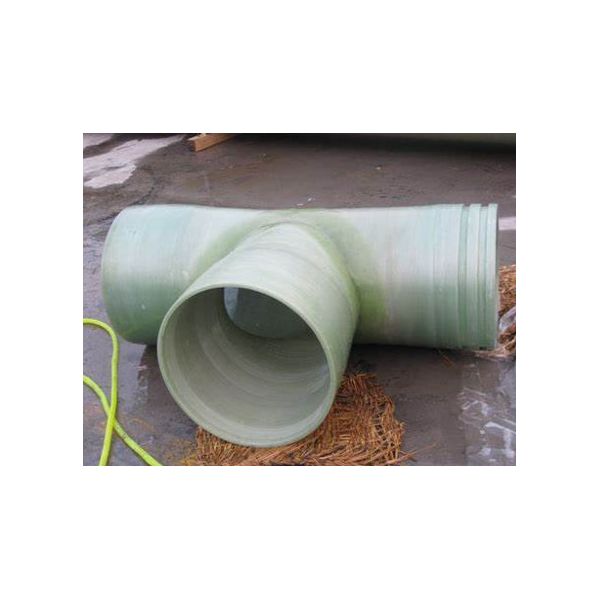 Quality Three Way  Four Way Fiberglass Pipe Elbow Tee FRP GRP Equal And Reducing Tees 6m 12m for sale