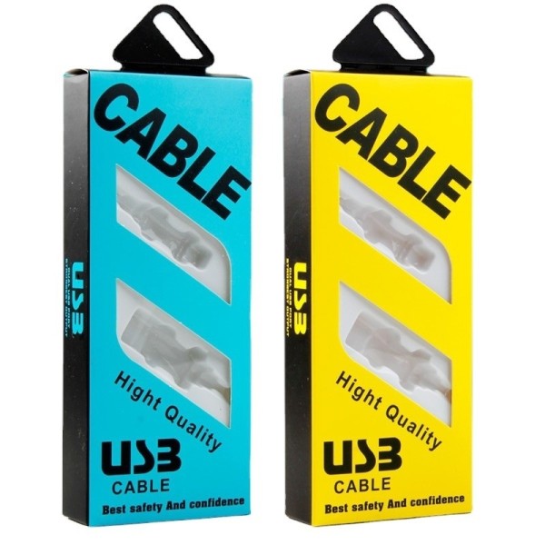 Quality CMYK Custom Art Coated Paper USB Cable Data Cable Packaging Box with Hanger Hole for sale