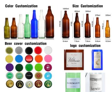 Factory Price 200 Ml 330 Ml Green Soad Unique Beer Bottle with Crown Lid