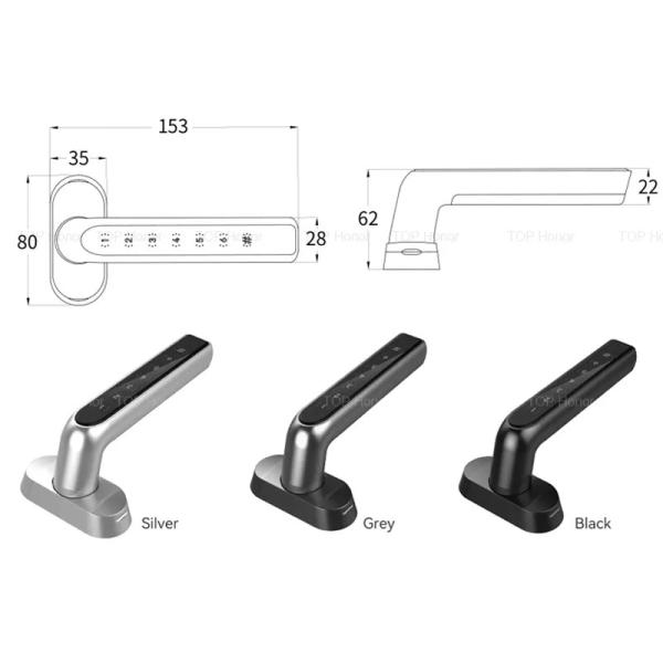 Quality Aluminium Window Smart Lock Digital Password Anti Peep Code Mechanical Unlock for sale