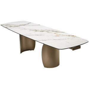 Quality Hot-Selling High Quality Extendable Dining Table Sintered Stone Top Stainless for sale