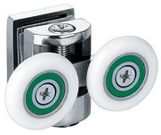 Quality 22-26mm Wheels Hanging Sliding Glass Door Rollers 30kg Stress Capacity for sale