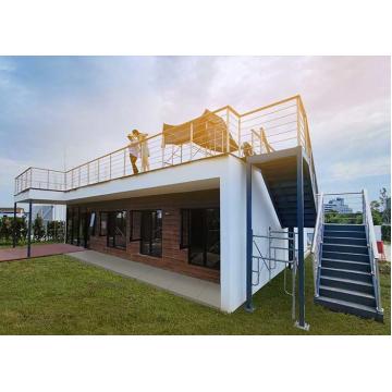 Quality DEEPBLUE Prefab Wooden Bungalow With Light Steel Frame Construction for sale