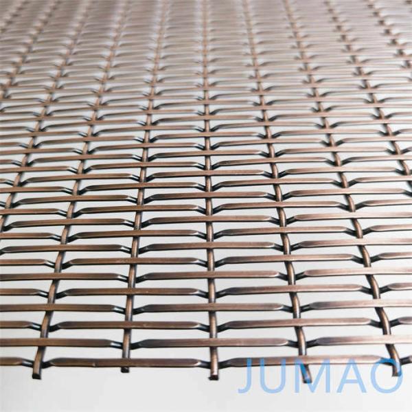 Quality Antique Copper Architectural Mesh Woven Metal SS201 Stainless Steel 3x6 for sale