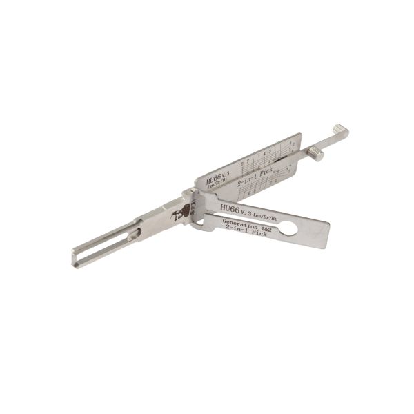 Quality Lishi Tools HU66 2 in 1 Locksmith Tools Lock Pick for Door Lock Opener Professional Hand Tools for VW series for sale