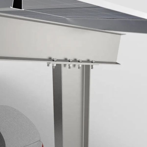 Quality Q235 Steel Solar Carport Structures with CE Certification and 1.4KN/m2 Snow Load for sale