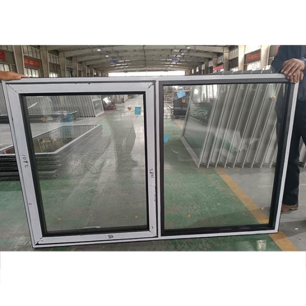 Quality Outswing Aluminum UPVC Awning Window Double Glazed Windproof Hurricane for sale