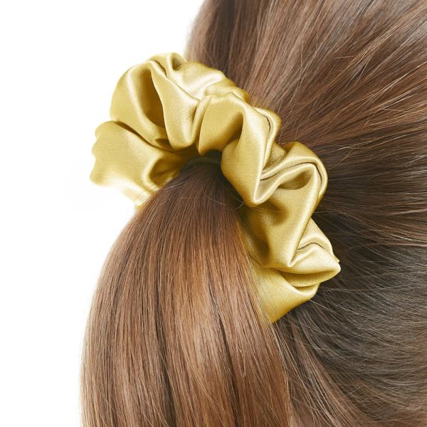 Quality Colored Washable Silk Scrunchie , 19 Momme Stretchy Hair Ties For Girls for sale