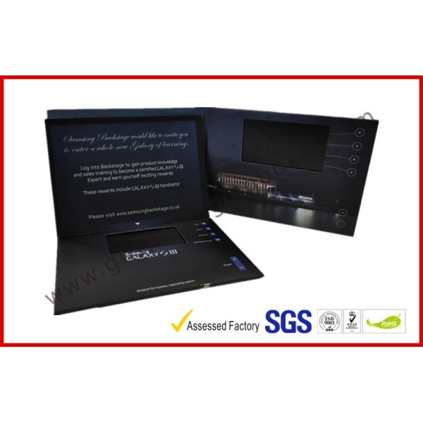 Quality Colorful Printed Card Paper Gift Packaging Boxes , Custom MP4 Greeting Card Gift for sale