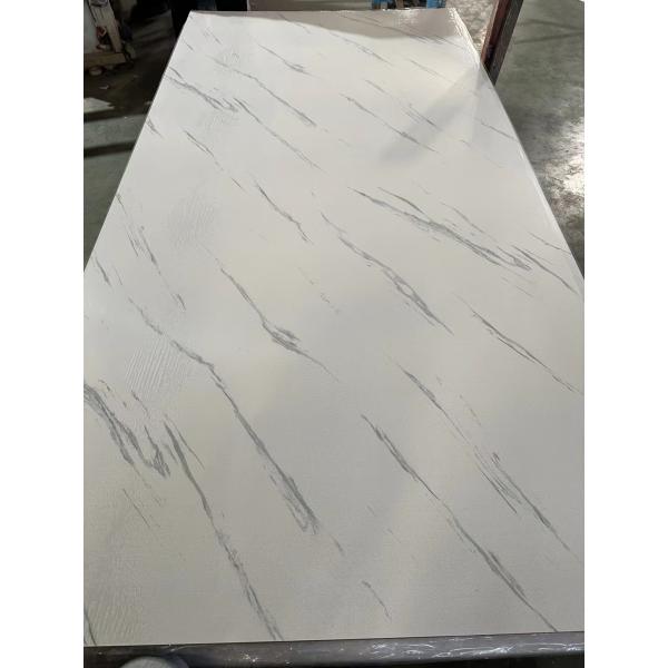 Quality 3mm White PVC Wall Panel 1220*2440mm uv marble sheets Board For Interior for sale