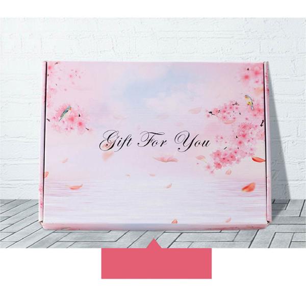 Quality Offset Flexo Printing Custom Clothing Packaging Boxes Pink Corrugated for sale