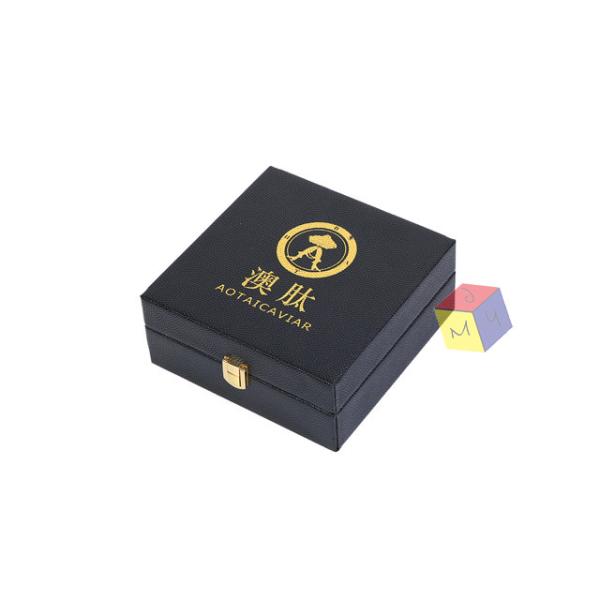 Quality Custom Order Accepted Stamping Printing Luxury Caviar MDF Packaging for Food Box for sale