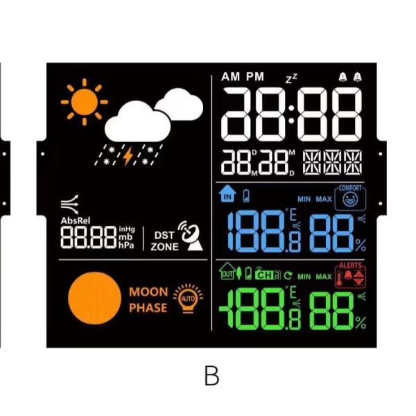 Quality VA LCD Display Segmented Black Screen Module with 178 Degrees Viewing Angle 5.0V for sale