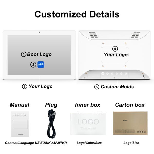 Quality 10.1 Inch Wall Mounted Table Digital Signage FCC, CE , ROHS , Quality under for sale