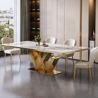 Quality Stainless Steel Marble Hotel Square Dining Room Table SEDIA Furniture for sale