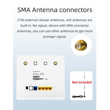 Quality SMA Antenna Port Dual Sim Card Wireless CPE 5.8G 1200Mbps Unlocked 4G Wifi for sale