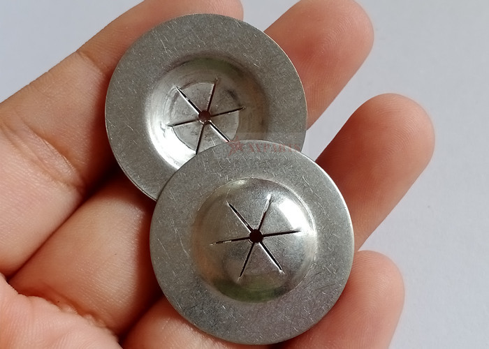 Round flat edge stainless steel self-locking washer, 25mm diameter