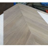 Quality Smoked Russian Oak Engineered Wood Chevron Flooring Indoor Grade A/B for sale