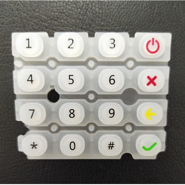 Quality Transparent Silicone Rubber Keyboard Keys Laser Etching Printing for sale