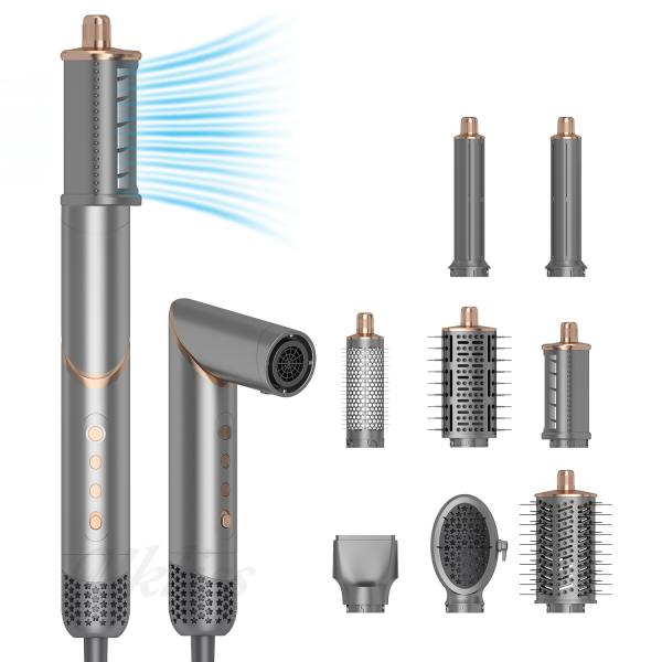 Quality 8 in 1 Fast Styling Multi Function Hot Air Brush Comb Folding Travel Outdoors for sale