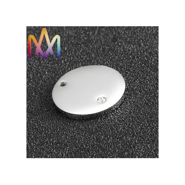 Quality 18mm Diameter Round Disc Charm With Diamond for sale