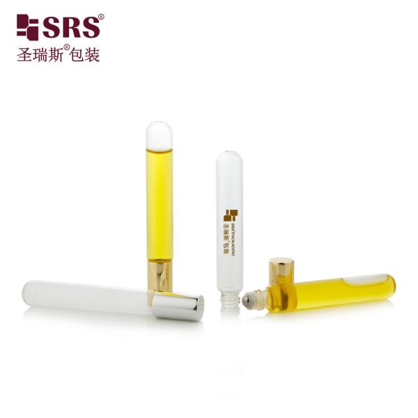 Quality BLP-10ML Round Bottom Empty Transparent Tube Glass Roll On Essential Oil Bottle for sale