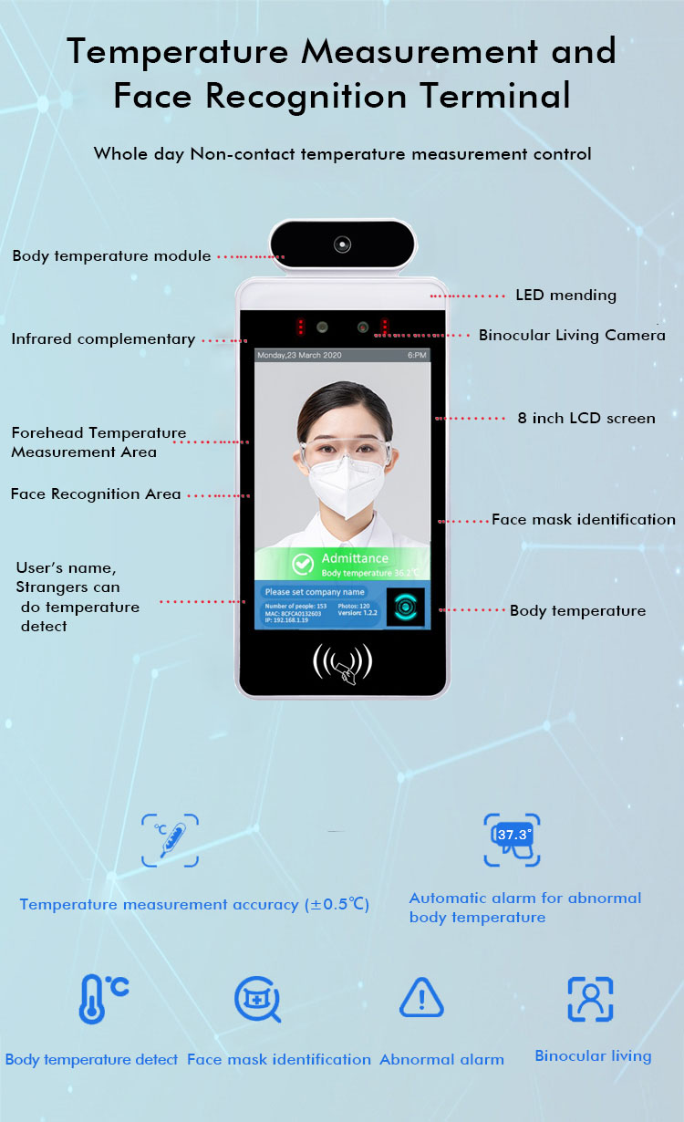 Temperature Scanner Facial Recognition Camera From RS Security Co.,Ltd