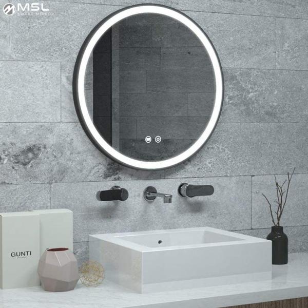 Quality 800*600mm LED Smart Bathroom Mirror 3000k LED Bathroom Mirror With Touch Button for sale