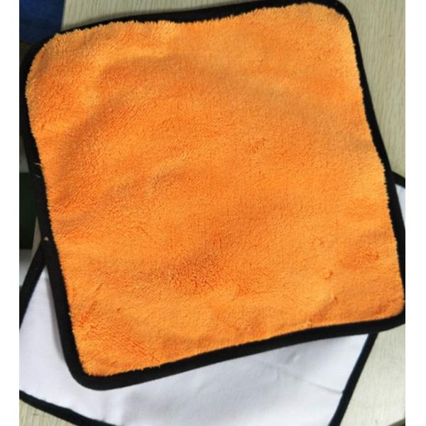 Quality Orange Colorful Coral Fleece 200gsm Suede Car Cleaning Cloth 30*30cm 400gsm for sale