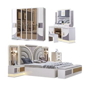 Quality Classic Luxury Villa Home Furniture Bedroom Sets Modern Double Bed Room Wooden for sale