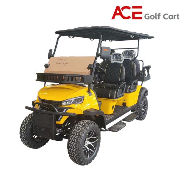 Quality Smart Charger Carbon Steel 6 Seater Golf Cart With 48V 150AH Battery for sale