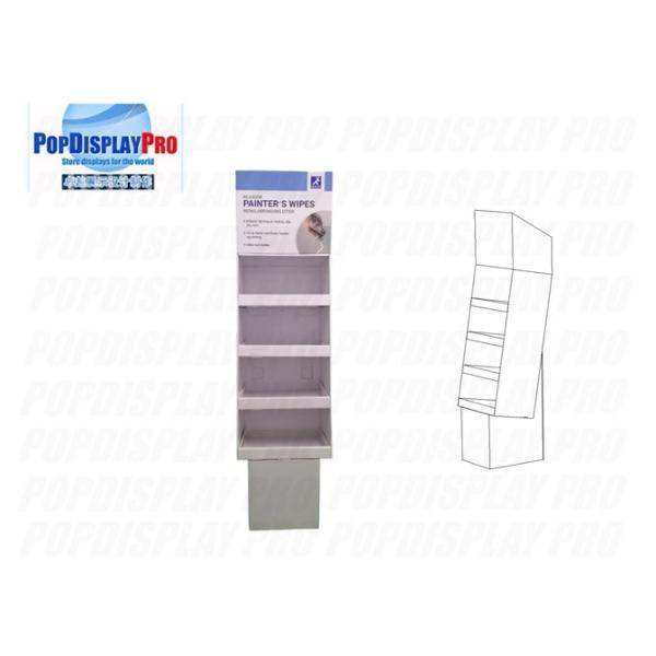 Quality Temporary Card Cardboard Floor Displays 140gsm Disinfectant Wipes for sale