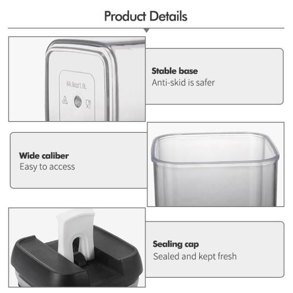 Quality 7 Pcs Plastic Food Airtight Storage Containers With Lids Multiple Size for sale