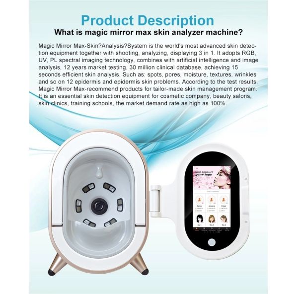 Quality 45w Power Portable Skin Analysis Software System Magnifier Machine for sale