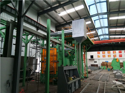 Quality Surface Treatment Catenary Shot Blasting Machine 7 Blastwheels for sale