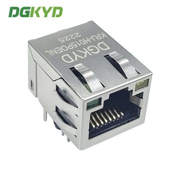 Quality 100Base Tap Up POE RJ45 PCB Connector With Internal Magnetics And Led for sale