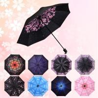 Quality Three-folding Manual Control Plastic Umbrella with Three-folding Pattern for sale