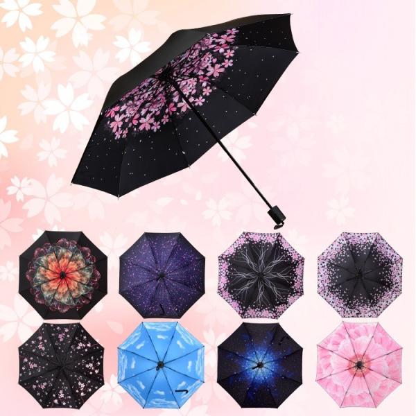 Quality Three-folding Manual Control Plastic Umbrella with Three-folding Pattern for sale