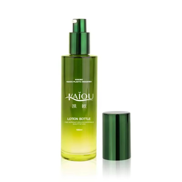 Quality Round Empty Plastic Pump Bottles Green Body Lotion Packaging Eco Friendly for sale