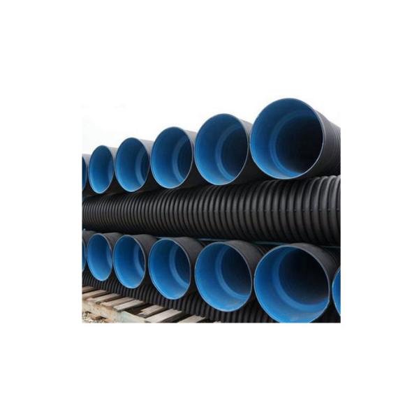 Quality SN8 Buried Drain Pipe Double Wall Polyethylene HDPE Sewer Pipe for sale