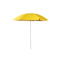 Quality Yellow Steel Windproof Beach Umbrella Double Needle Process With Flap for sale