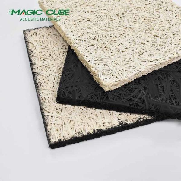 Quality Rectangle Wood Wool Acoustic Panel 15mm Thickness For Acoustic Ceiling for sale