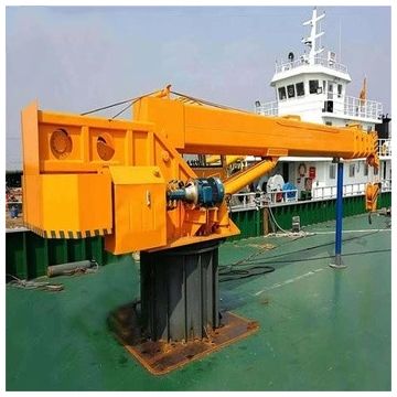 Quality 2T 10T Column Fixed Hydraulic Marine Crane Cargo Unloading Deck Mounted Ship for sale