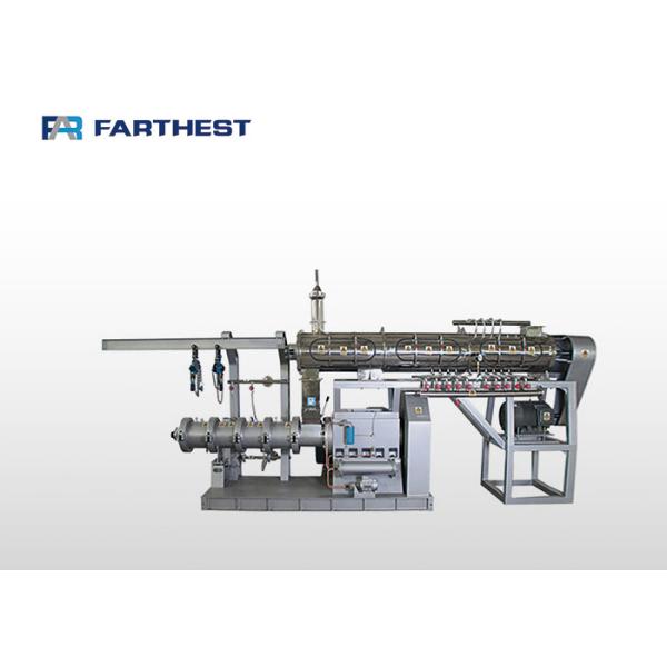 Quality Double Screw Floating Fish Feed Making Machine , Aqua Feed Steam Extruder for sale