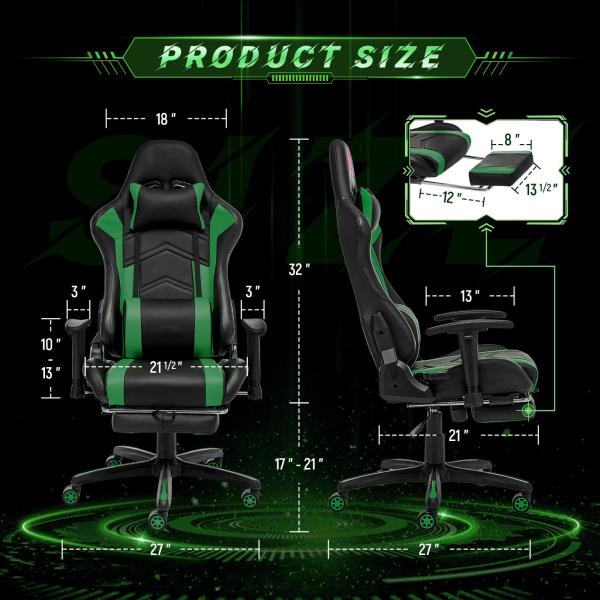 Quality High Back Ergonomic Computer Racing Chair 300 Pounds Maximum Weight Recommendati for sale