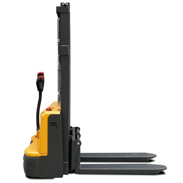 Quality 1.5ton 1500kg Electric Walkie Stacker Counterbalance Pallet Stacker With Straddle Leg for sale