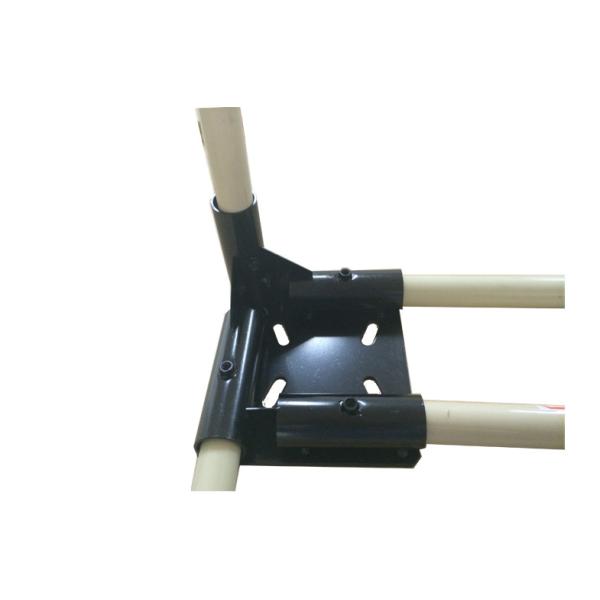 Quality ABS Coated Pipe and Caster Wheel Connector of Metal Pipe Rack Fittings for sale